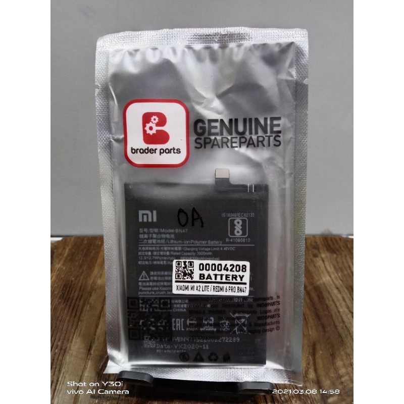 Jual BATRE XIAOMI MI A2 LITE / REDMI 6 PRO BN47 ORIGINAL 100% ...