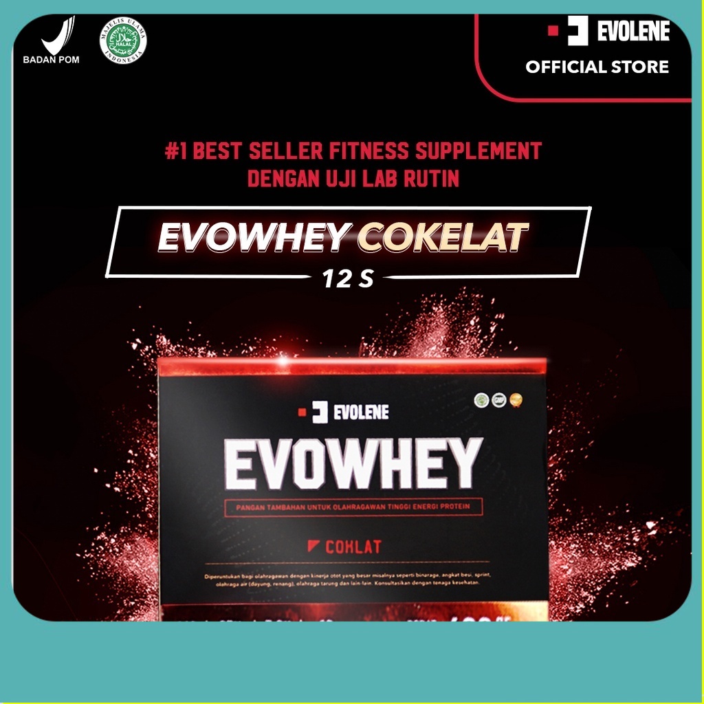 Jual Evolene Whey Protein Coklat 456gr/12 Sachet - Suplemen fitness ...