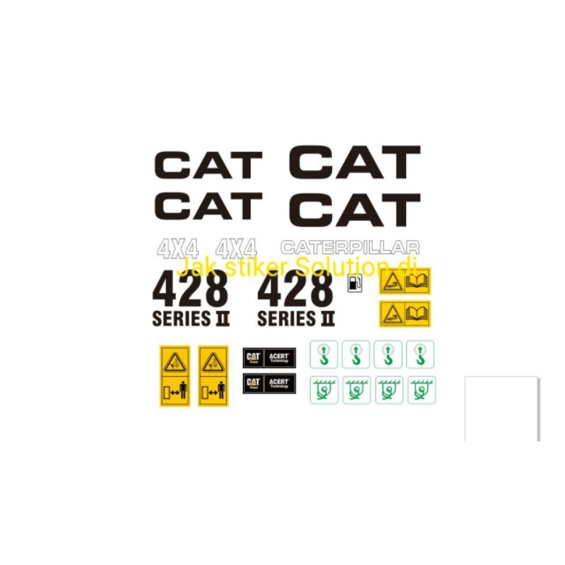 Jual Stiker Bakhoe Loader Cat428 Series II Sticker Alat Berat | Shopee ...