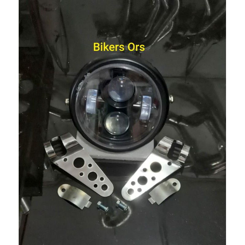 Jual lampu depan bulat variasi,lampu klasik retro led,cb | Shopee Indonesia