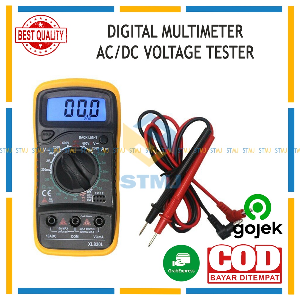 Jual Digital Multimeter AC/DC Voltage Tester - XL830L - Junejour ...
