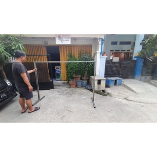 Jual Tiang Backdrop / Tiang Dekorasi / Tiang Gawang Besi 3x3m kaki T ...