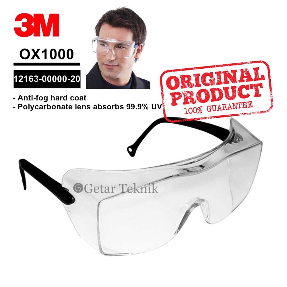 Jual Kaca mata safety 3M OX1000 Protective Eyewear 2000 12163-00000-20 ...
