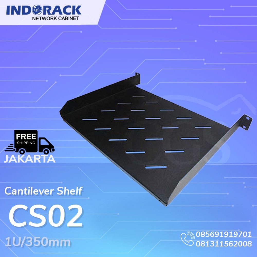 Jual INDORACK CS02 Cantilever 1U Depth 350mm 19" | Shopee Indonesia