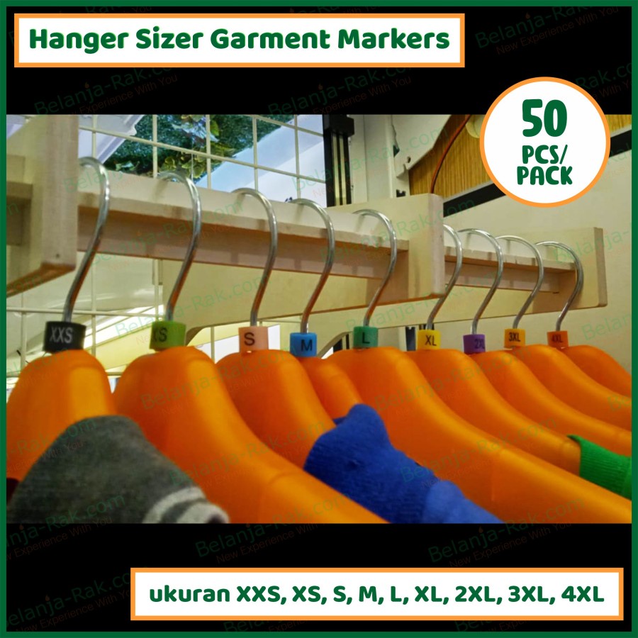 Jual Hanger Sizer Garment Markers Penanda Ukuran Pada Hanger 1 Pack Isi ...