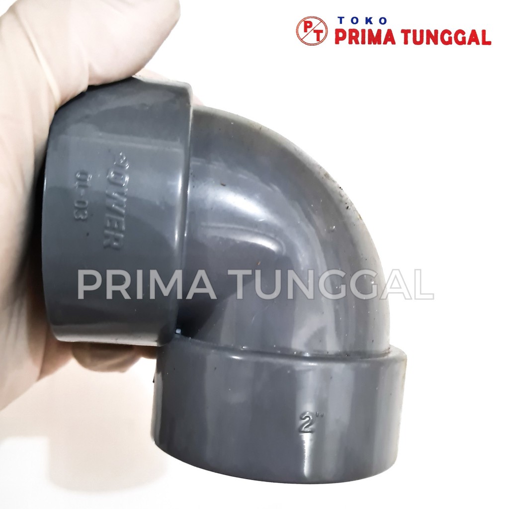 Jual Elbow PVC 2" D Elbo Knie Knee Keni Sambungan Pipa PVC Power ...