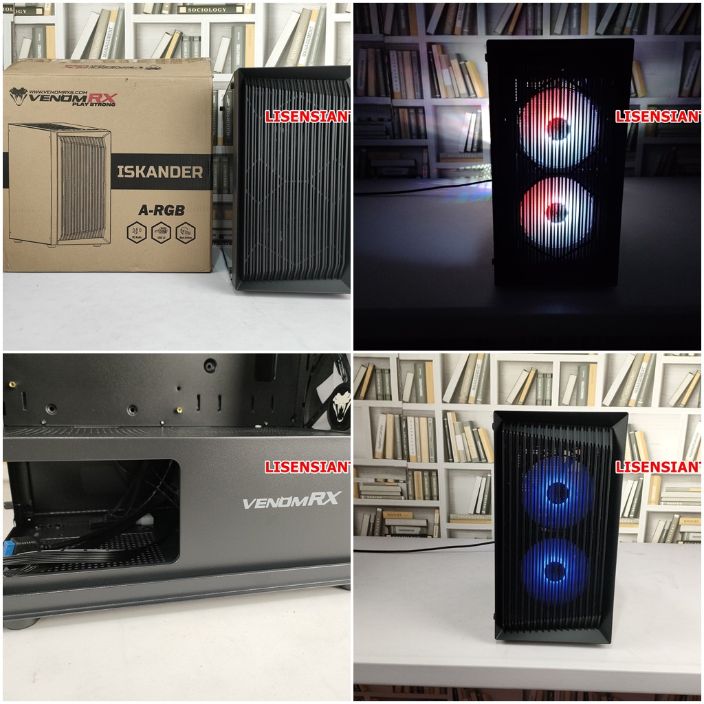 Jual Casing PC Casing VENOMRX Venom RX ISKANDER Include 2pcs RGB Fan ...