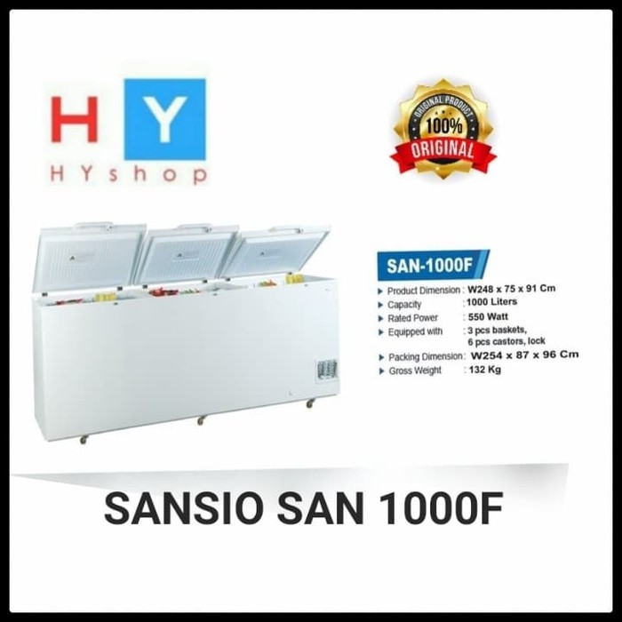 Jual CHEST FREEZER SANSIO SAN 1000F | Shopee Indonesia