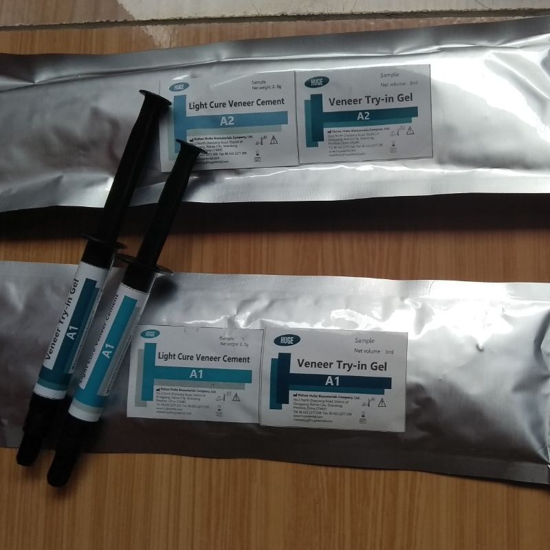 Jual Light Cure Veneer Cement & try in gel A1 A2 Huge dental sample | Shopee Indonesia