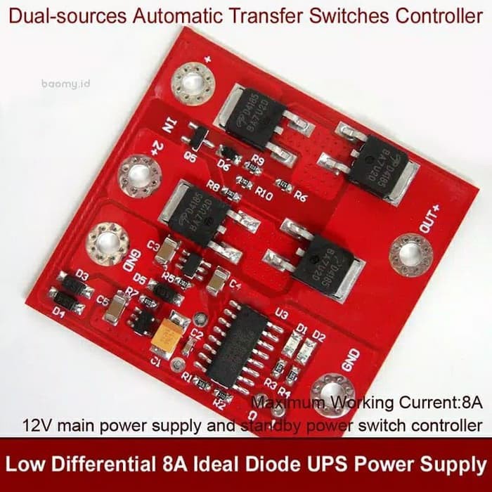 Jual automatic transfer switch controller UPS dual source kit modul ...