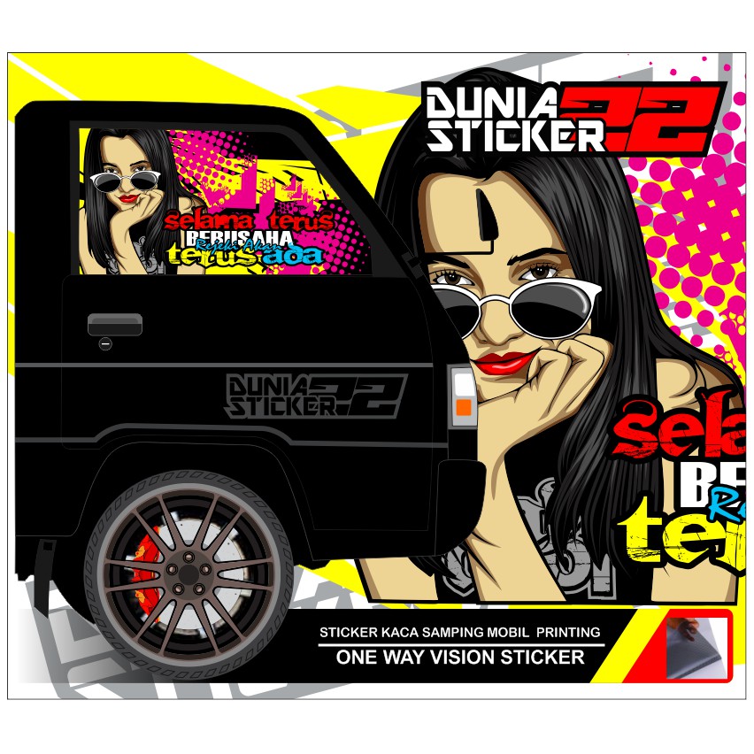 Jual Sticker Oneway Sticker Kaca Pintu Mobil Pickup KODE-08 | CARRY SS ...