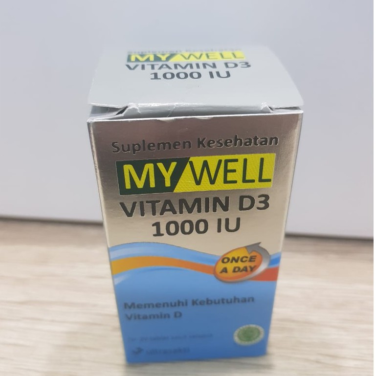 Jual MY WELL VITAMIN D3 1000IU isi 20 tablet suplemen kesehatan ...