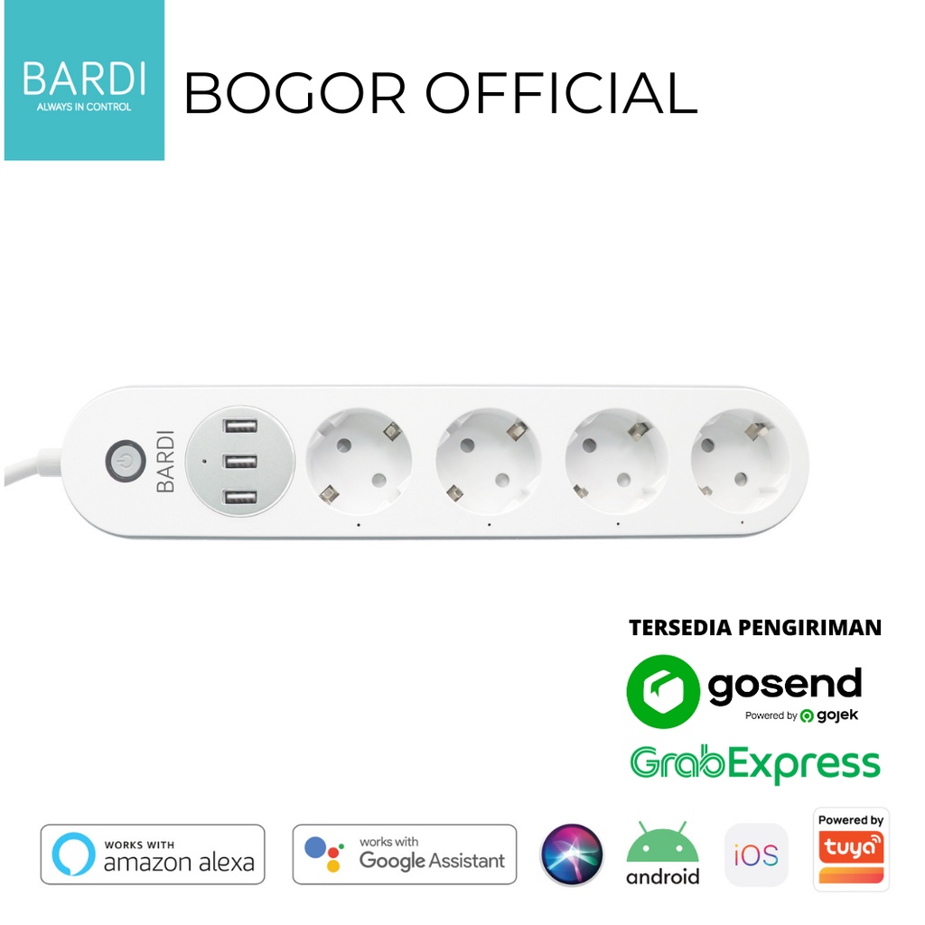 Jual BARDI Smart Extension Power Strips (Smart Stop Kontak, WIFI) | Shopee Indonesia