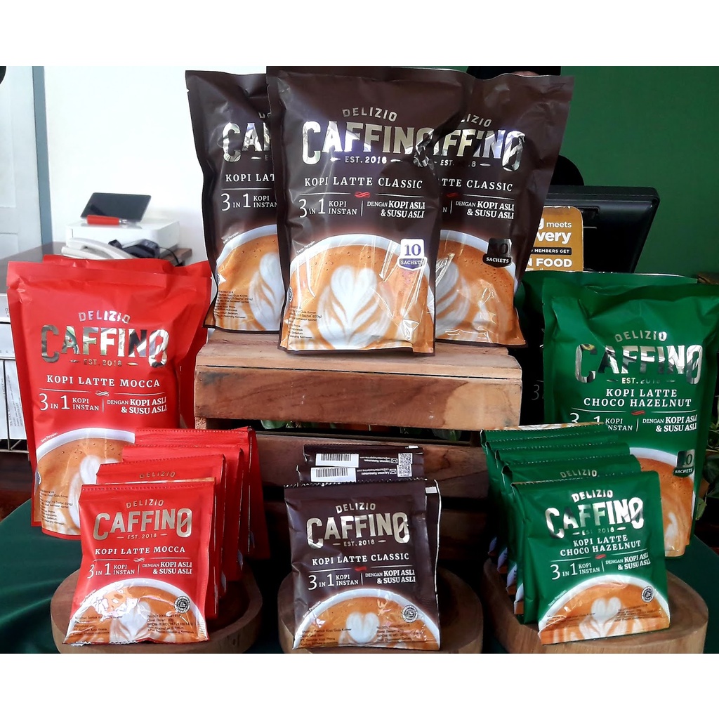 Jual [1 POUCH isi 10 Sachet] Caffino Kopi Latte Coffee Instant 20gr ...