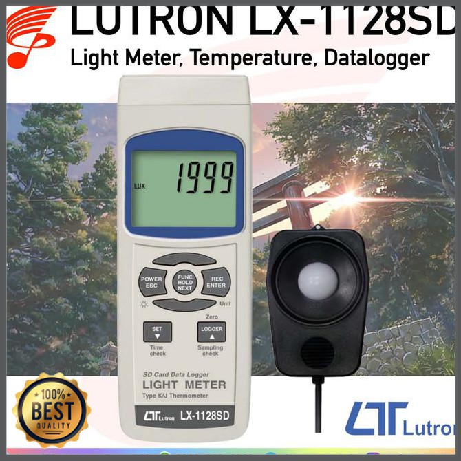 Jual alat Lutron LX-1128SD Light Lux Meter Temperature Datalogger mirip LM-8000A - NON GARANSI ...