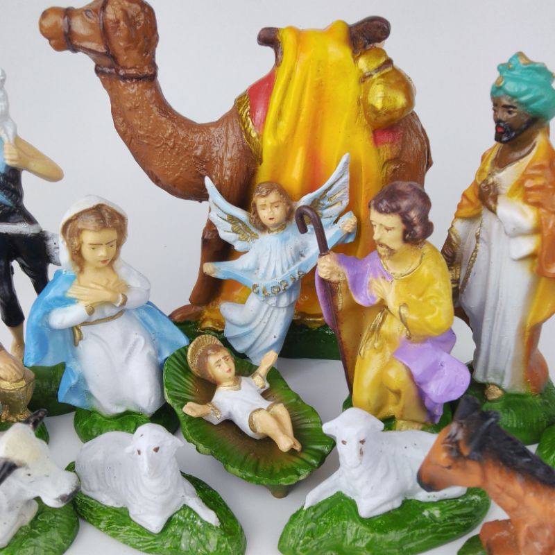 Jual Patung Set Natal Bayi Yesus Maria Yosef Para Majus Gembala Ternak ...
