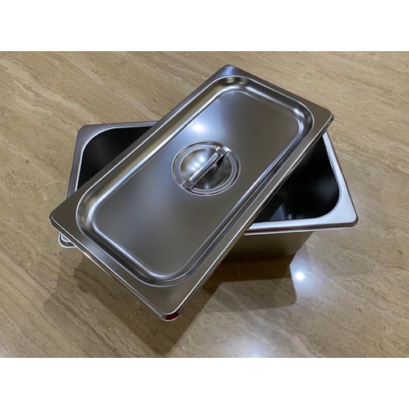 Jual insert 1/3 15cm chafing dish + lid gastronom food pan stainless ...
