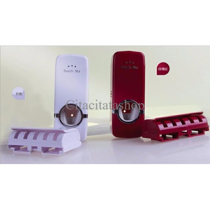 Jual touch Me New Toothpaste Dispenser & Brush Set Dispenser pasta gigi ...