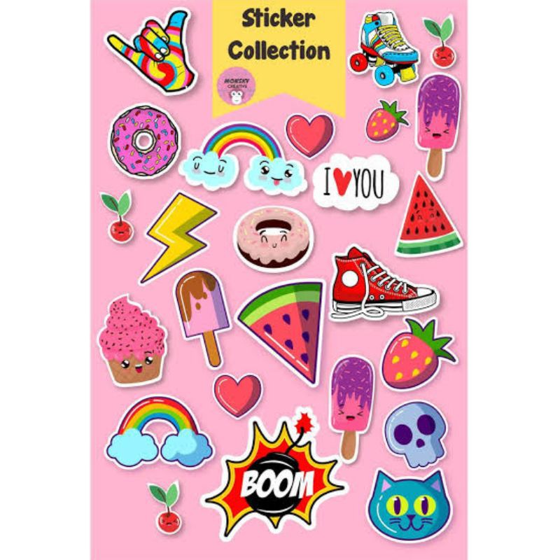 Jual Stiker Tumblr Murah Stiker Cute Lucu Pastel Feed Emoji Shopee