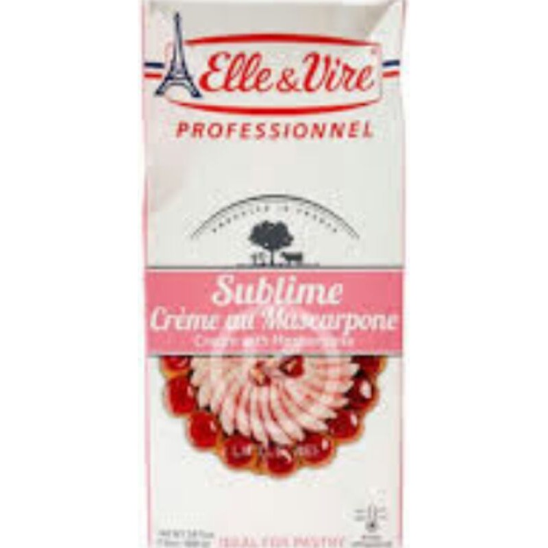 Jual elle vire creamsublime mascarpone 1liter 3 pack | Shopee Indonesia