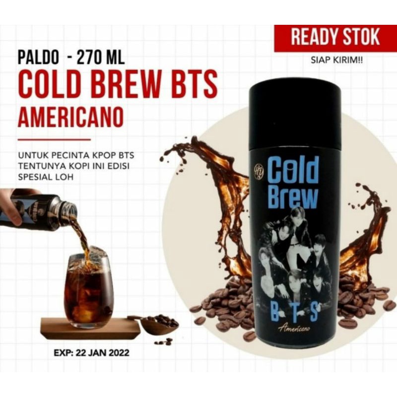 Jual Paldo Hy BTS Cold Brew Americano 270ml Kopi Original Ready to ...