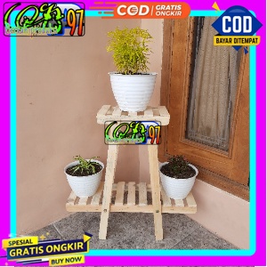 Jual RAK BUNGA SUSUN UKURAN TINGGI / tempat bunga wooden / standing pot ...