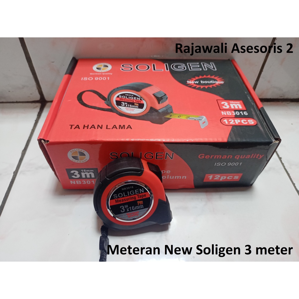 Jual Meteran Tukang / Meteran SOLIGEN Lapis Karet | Shopee Indonesia