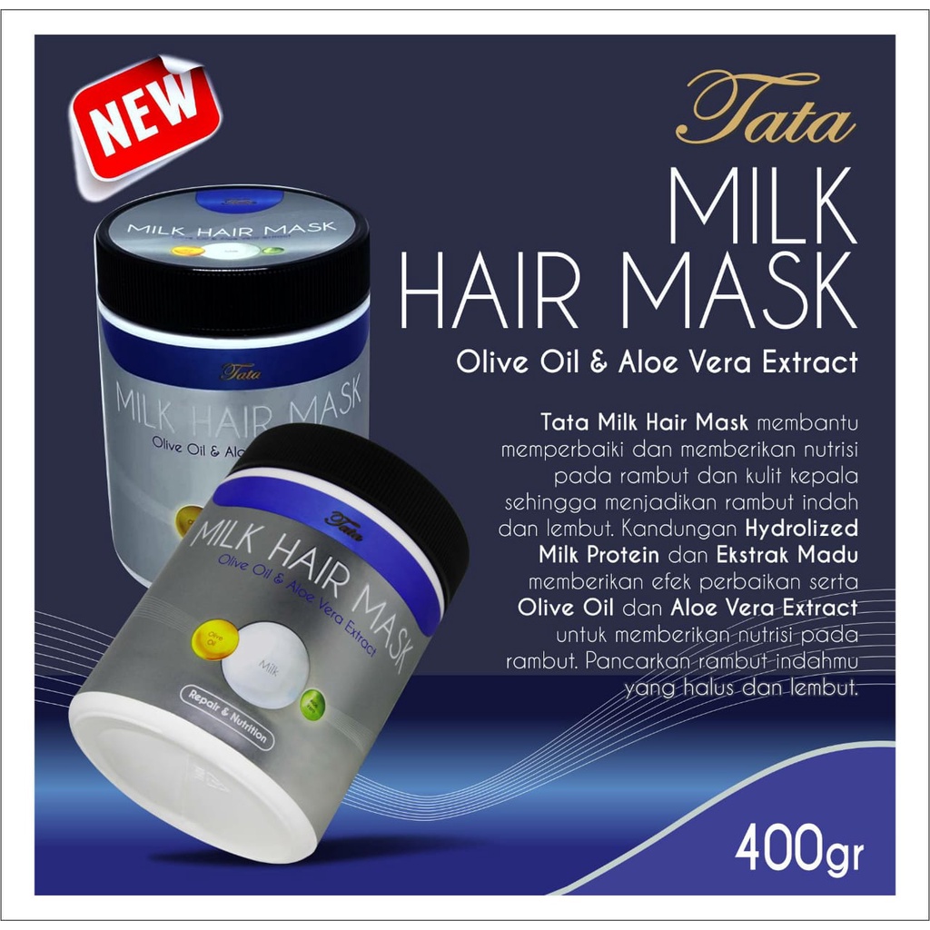 Jual [BPOM] Tata MILK HAIR MASK Susu 400gr Milk Hair Mask untuk Rambut ...