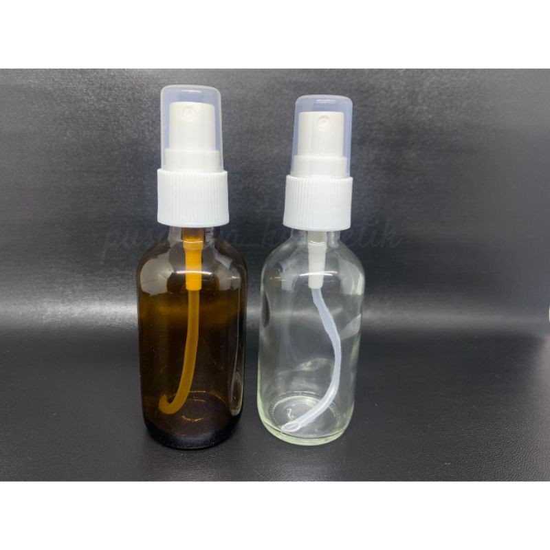 Jual Botol Kaca 60ml Tutup Spray Putih Susu Botol Serbaguna Botol ...