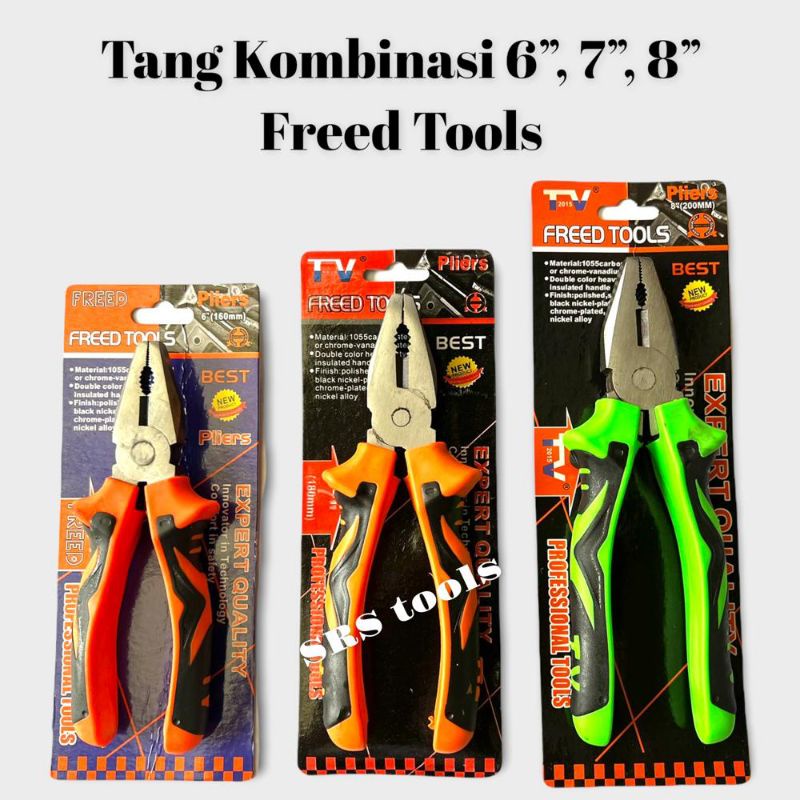 Jual FREED TOOLS Tang Kombinasi CRV 6 inch / 7 inch / 8 Inch - Tang ...