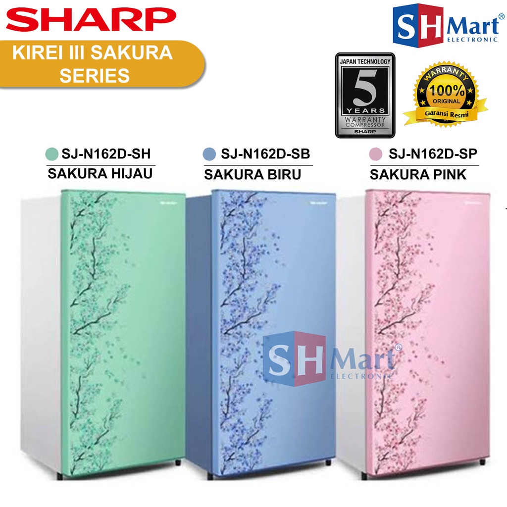 Jual KULKAS SHARP 1 PINTU SJ-N162DS / SJ-N182DS / SJ-N192DS SAKURA SERIES GARANSI RESMI | Shopee ...