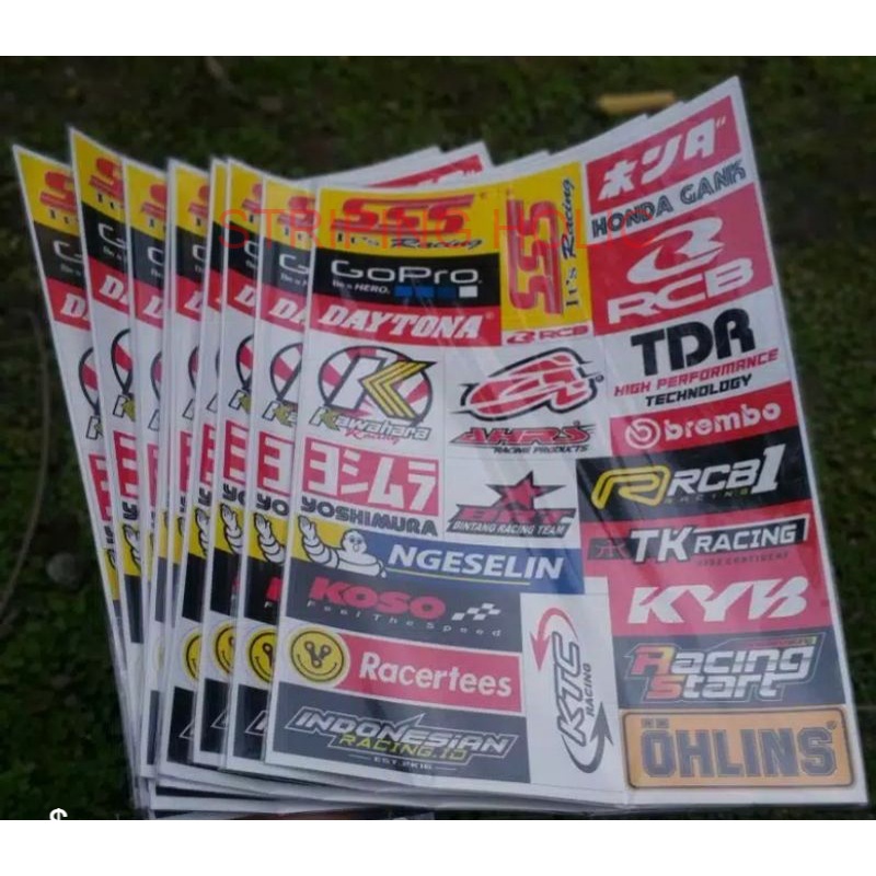 Jual STIKER PACK HONDA GANK, RACERTEES, SSS, RCB, DAYTONA, OHLINS, TDR ...