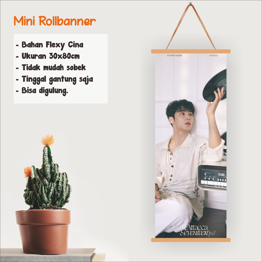 Jual MINI ROLL BANNER SEVENTEEN MINGYU ATTACCA | Shopee Indonesia