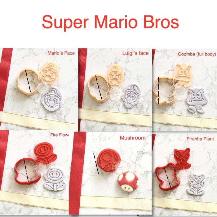 Jual Lucu Cookie Cutter Super Mario Bros. Fondant Cutter Super Mario ...