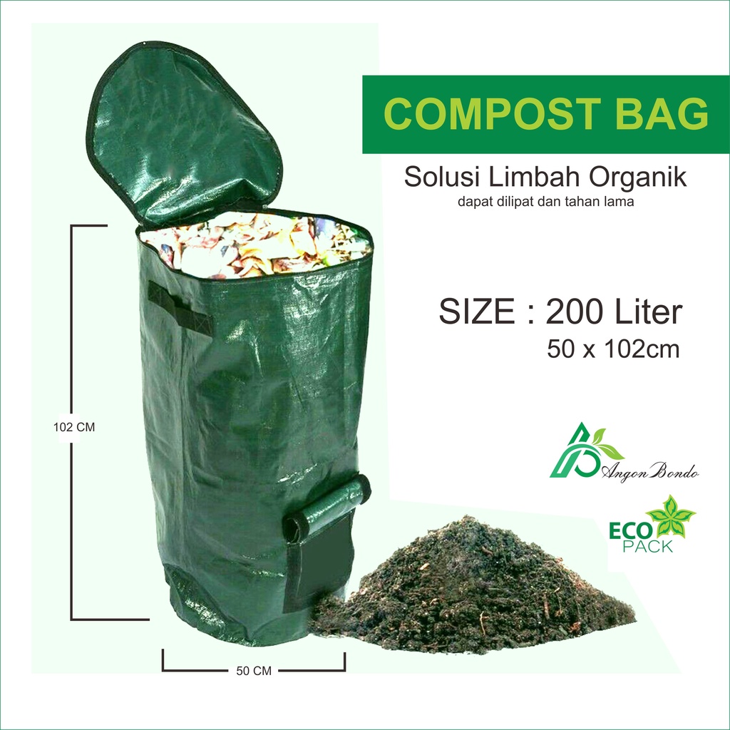 Jual Compost Bag Kantong Kompos Kantong Sampah Planter Bag Jumbo 200 L ...
