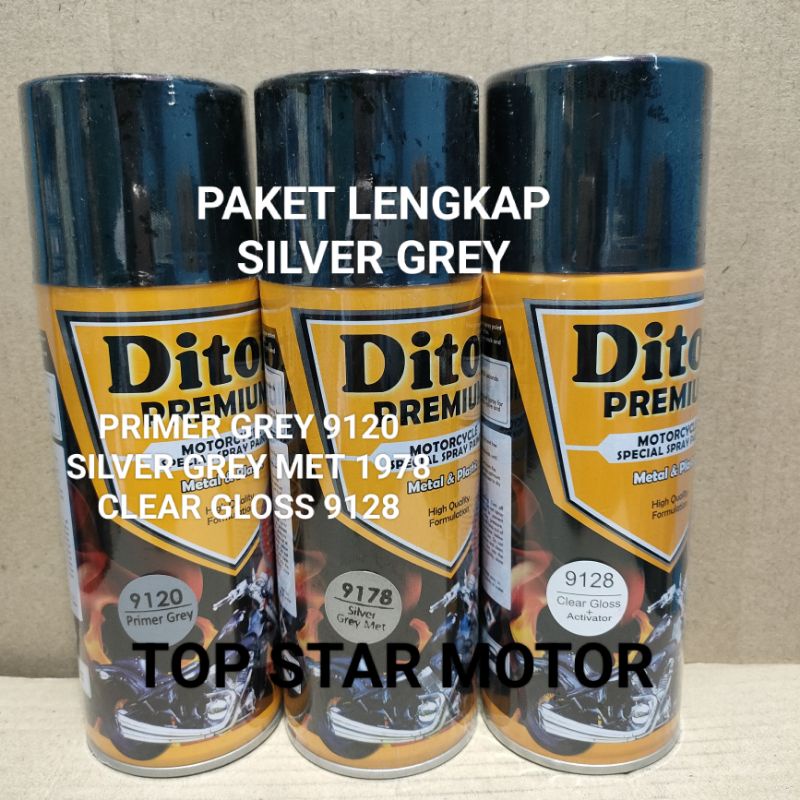Jual Pilok Paket Lengkap Cat Diton Premium Primer Grey 9120 Silver Grey ...