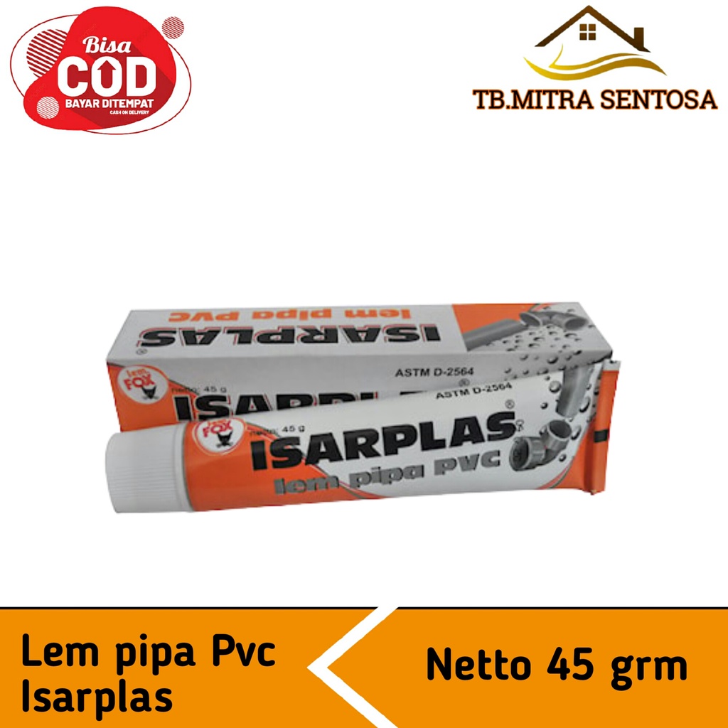 Jual LEM PIPA PRALON ISARPLAS SUPER PVC TUBE 45 GRAM TERBAGUS | Shopee Indonesia