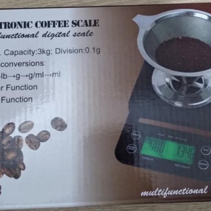 Jual Timbangan Dapur / Timbangan Kopi digital kapasitas 3kg 0.1g - 3kg 0.1g | Shopee Indonesia
