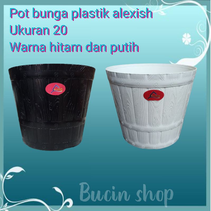 Jual Pot bunga plastik alexish 20 / pot kembang diameter 18 cm | Shopee ...