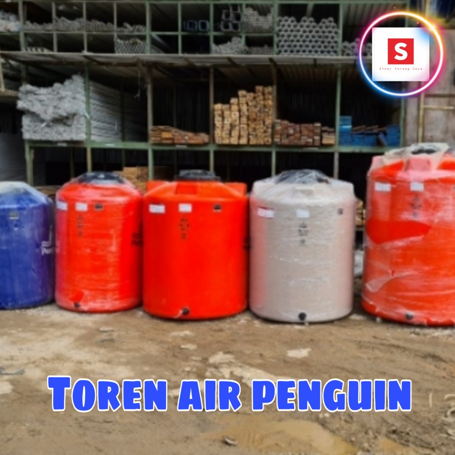 Jual Tangki Tandon Toren Air PENGUIN BIRU ORANGE (TB 32 TB 55 TB 70 TB ...