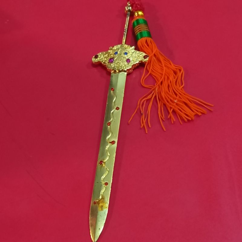 Jual pedang dewa kuningan crom emas utk patung 16 inch | Shopee Indonesia