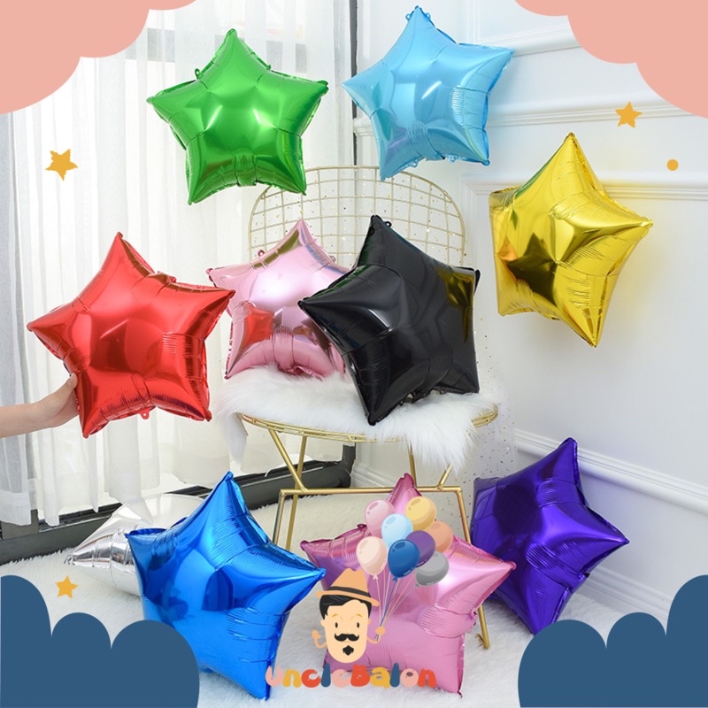 Jual Balon Star Jumbo 18 Inch / Balon Foil Bintang / Balon Star / Balon ...