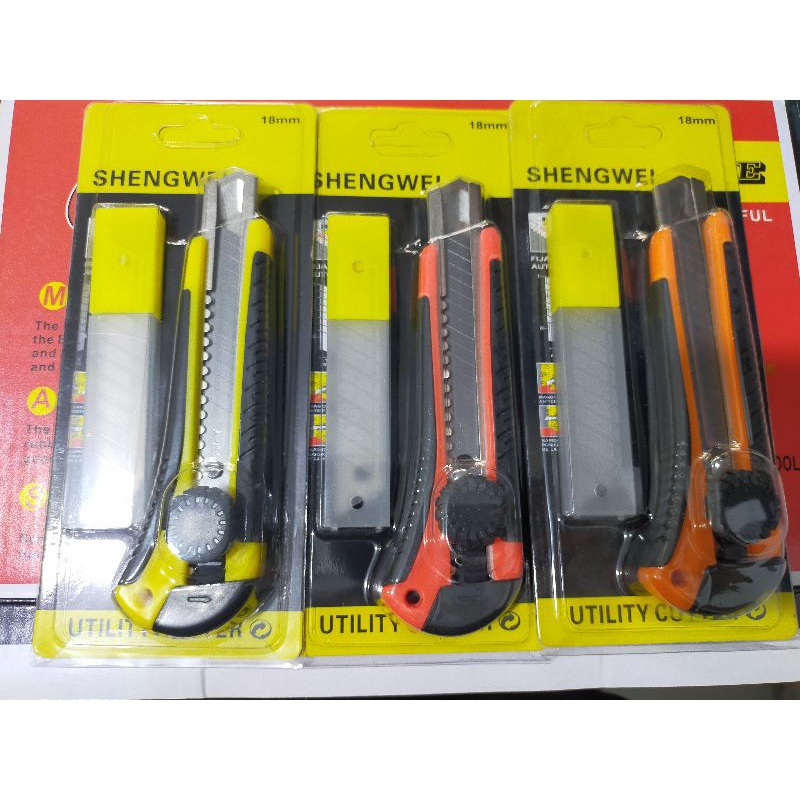 Jual Cutter Besar / Kater Besar / Pisau Cutter / GRATIS 3 PISAU REFILL ...
