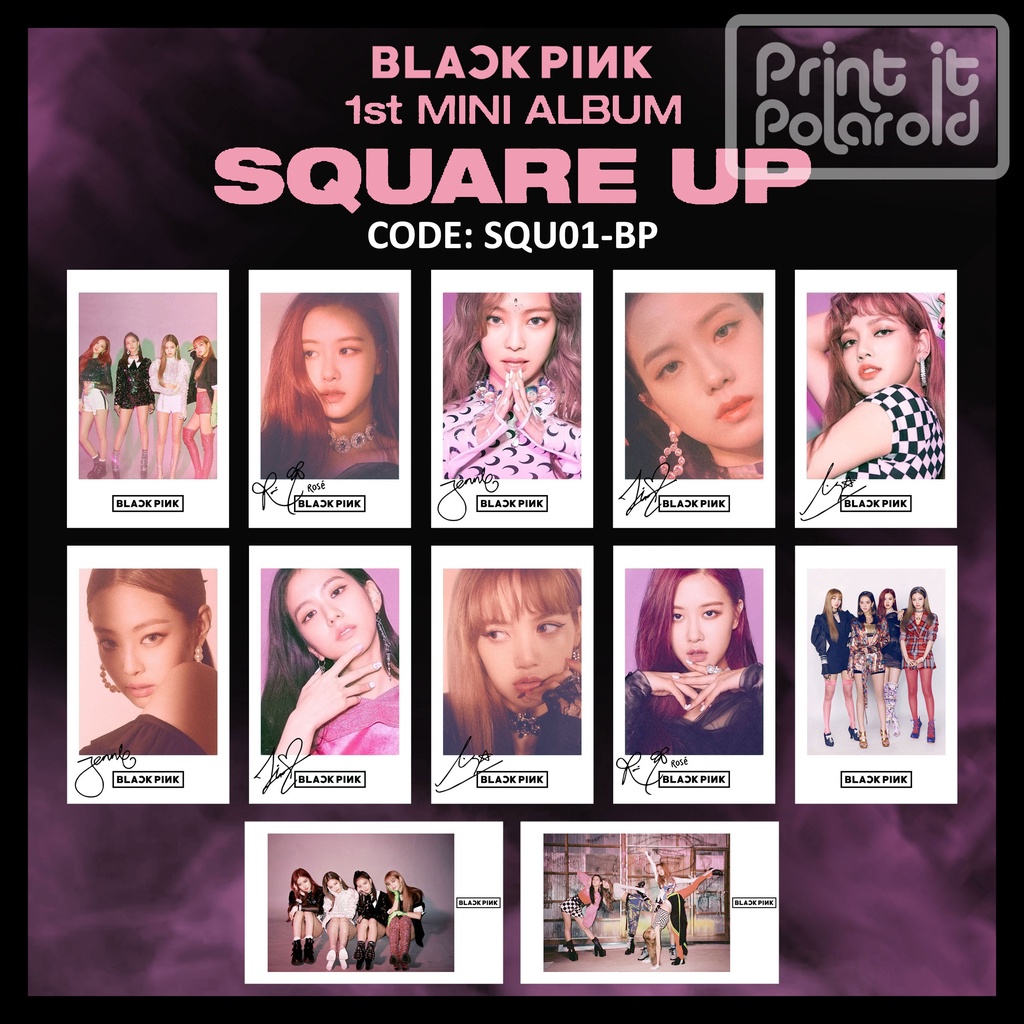 Jual BLACKPINK SET Series isi 12 + TTD Kpop Polaroid square up kill ...