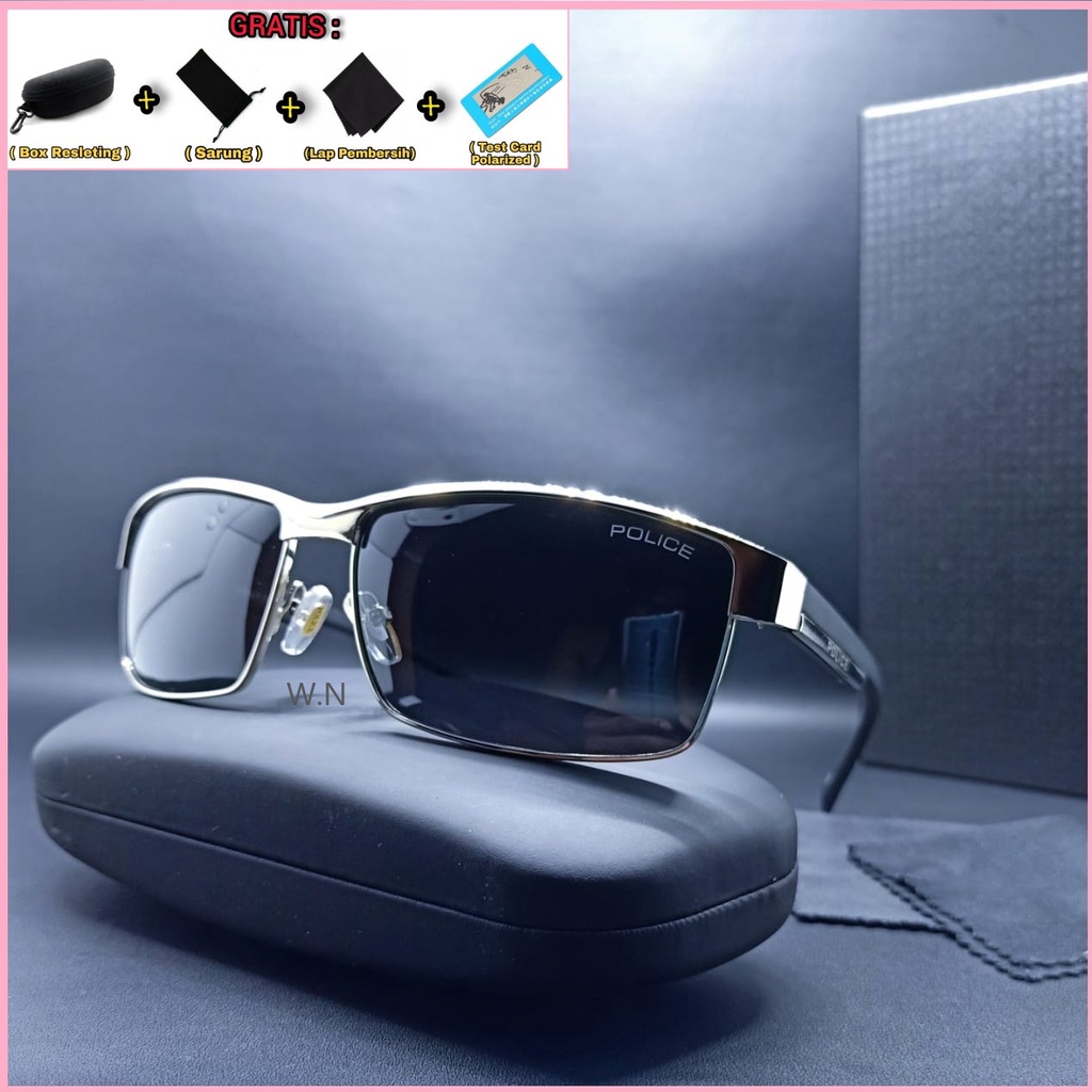 Jual BEST SELLER Kacamata Hitam Pria Black Silver / COD / Kacamata ...
