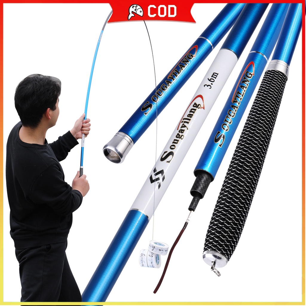 Jual Sougayilang joran tegek 3.6M/4.5M/5.4M Joran Pancing Carbon Fiber ...