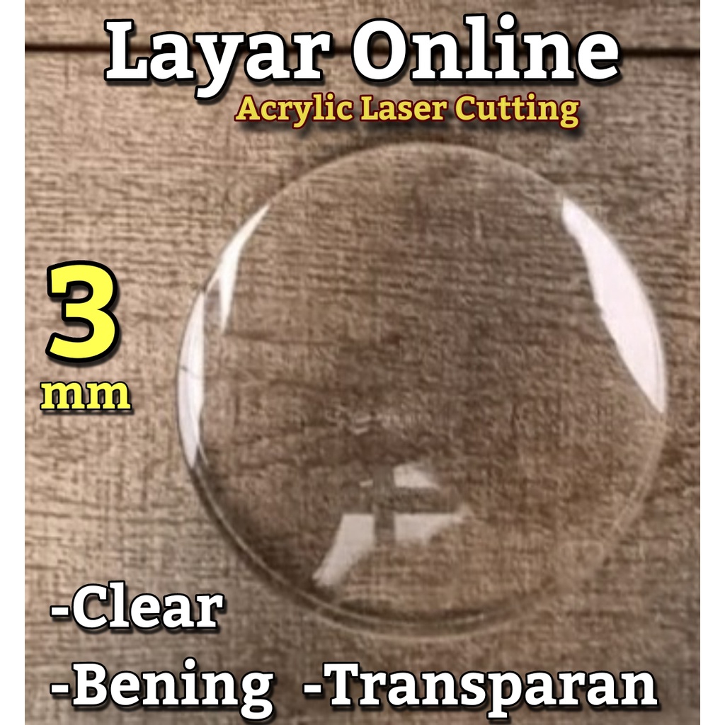 Jual Acrylic Bening 3mm Custom Bulat Lingkaran Diameter Akrilik 3 mm ...