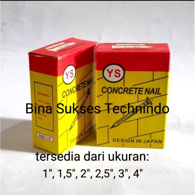 Jual Paku Beton putih 1" 1,5" 1.1/2" 2" 2,5" 2.1/2" 3" 4" inch inci | Shopee Indonesia