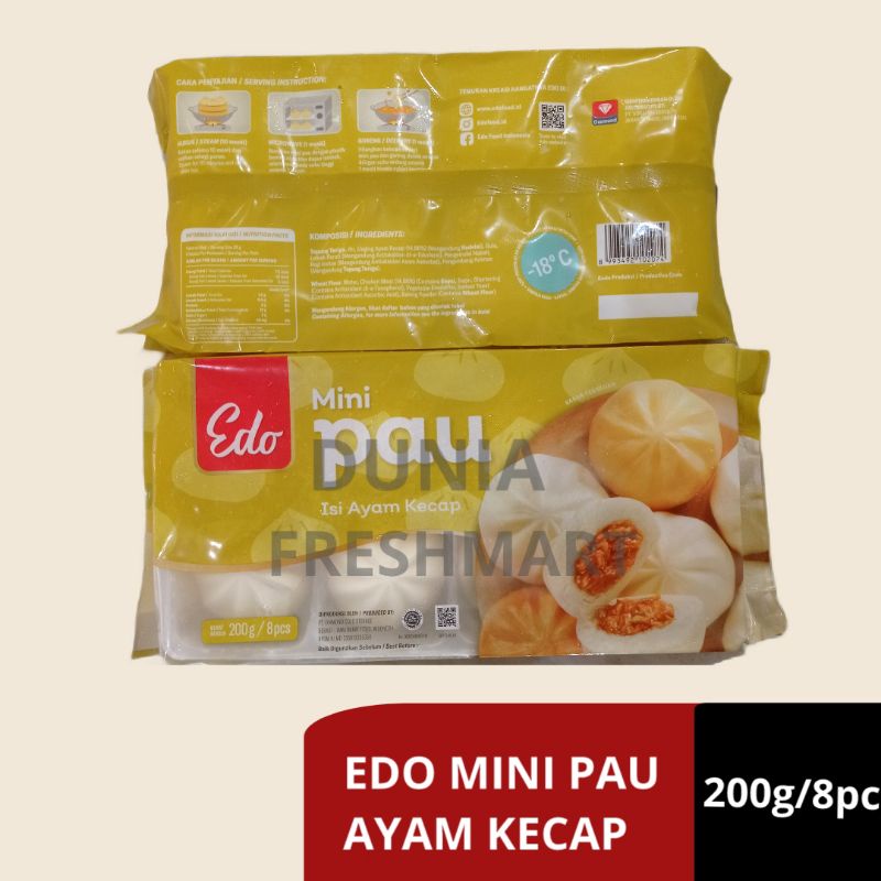 Jual Edo Mini Pau Isi Ayam Kecap 200gram isi 8 pcs | Shopee Indonesia