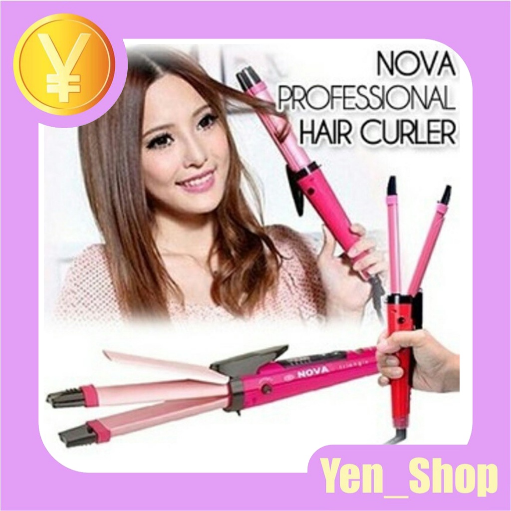 Jual ELRAM-04 | BIG NOVA Catok Rambut 2in1 Catokan Besar 2 in 1 Curly Produk Syling Rambut ...